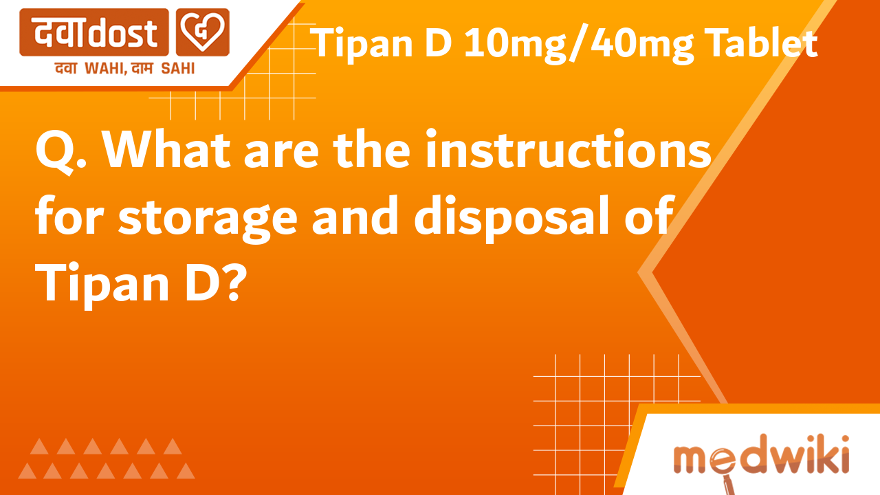 Tipan D 10mg/40mg Tablet - Timetech Formulations Ltd | Buy generic ...