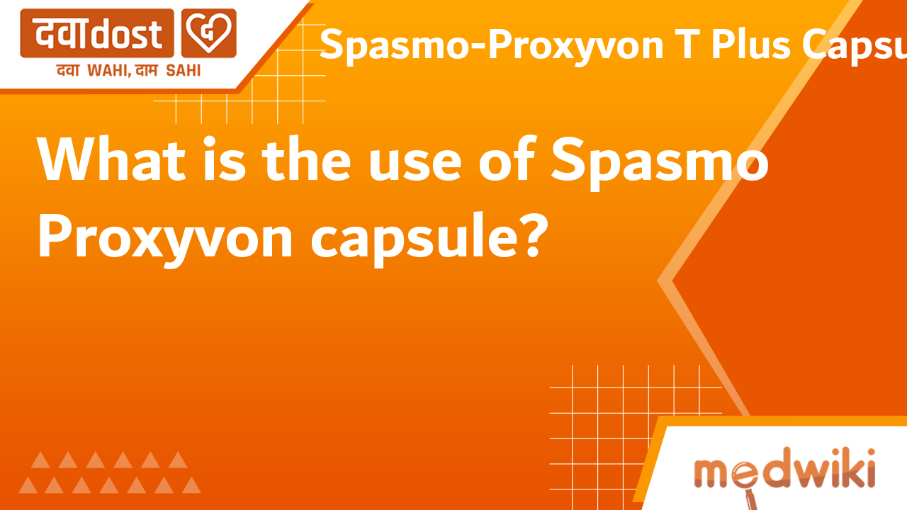 Spasmo-Proxyvon T Plus Capsule - Wockhardt Ltd | Buy generic medicines ...
