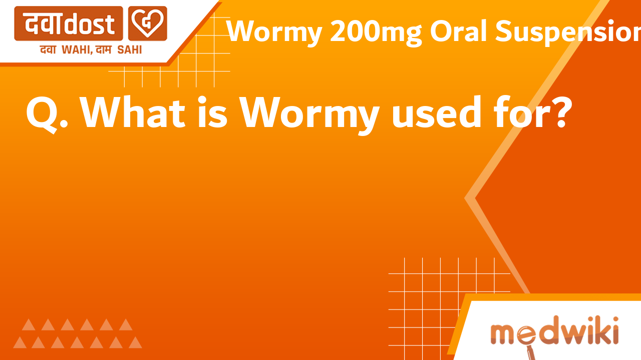 Wormy 200mg Oral Suspension - Cosmas Research Lab Ltd | Buy generic ...