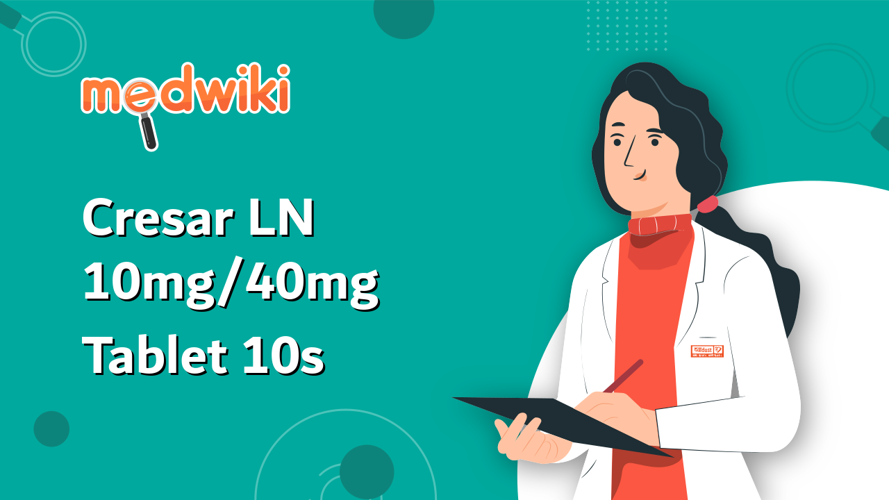 Cresar LN 10mg/40mg Tablet 10s - Uses, Side Effects, Price, and Dosage ...