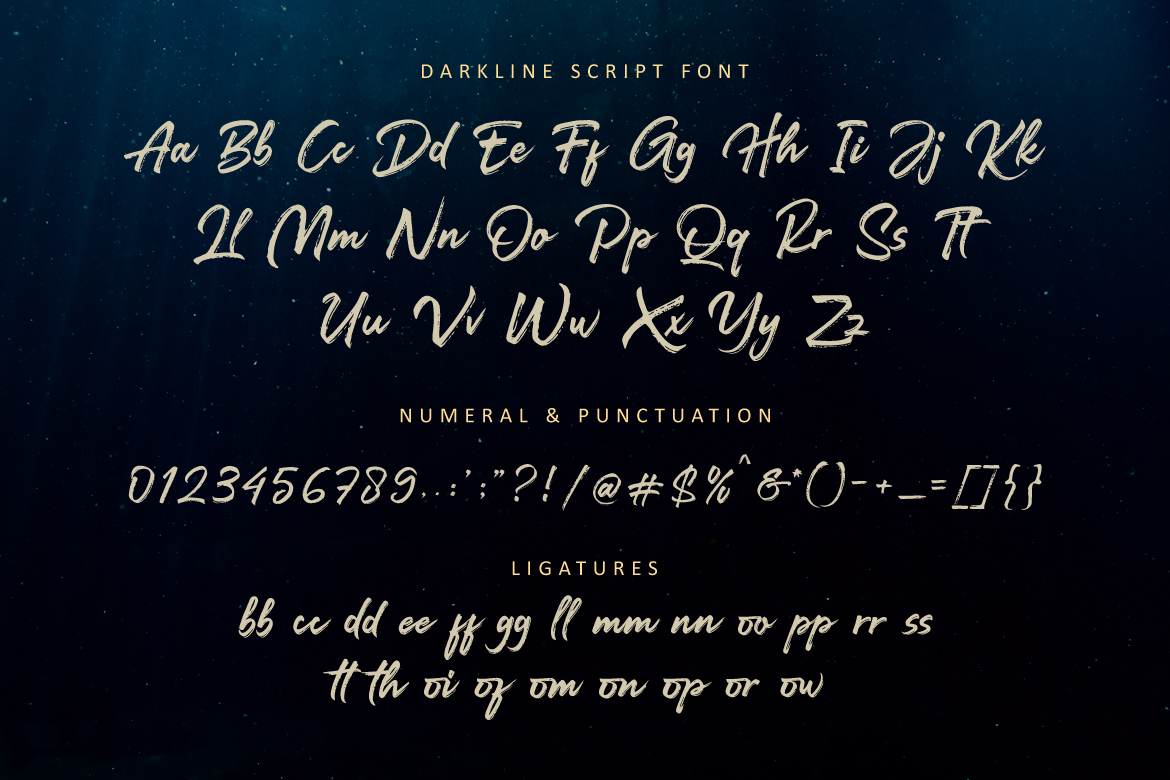 Darkline - Brush Script Font - Design Cuts Darkline - Brush Script Font - Design Cuts