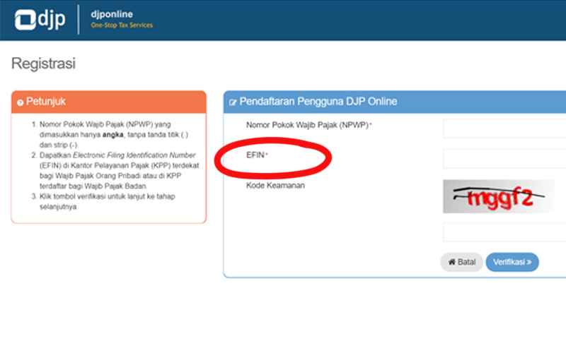 Mau Daftar DJP Online Butuh EFIN, Apa Itu EFIN?