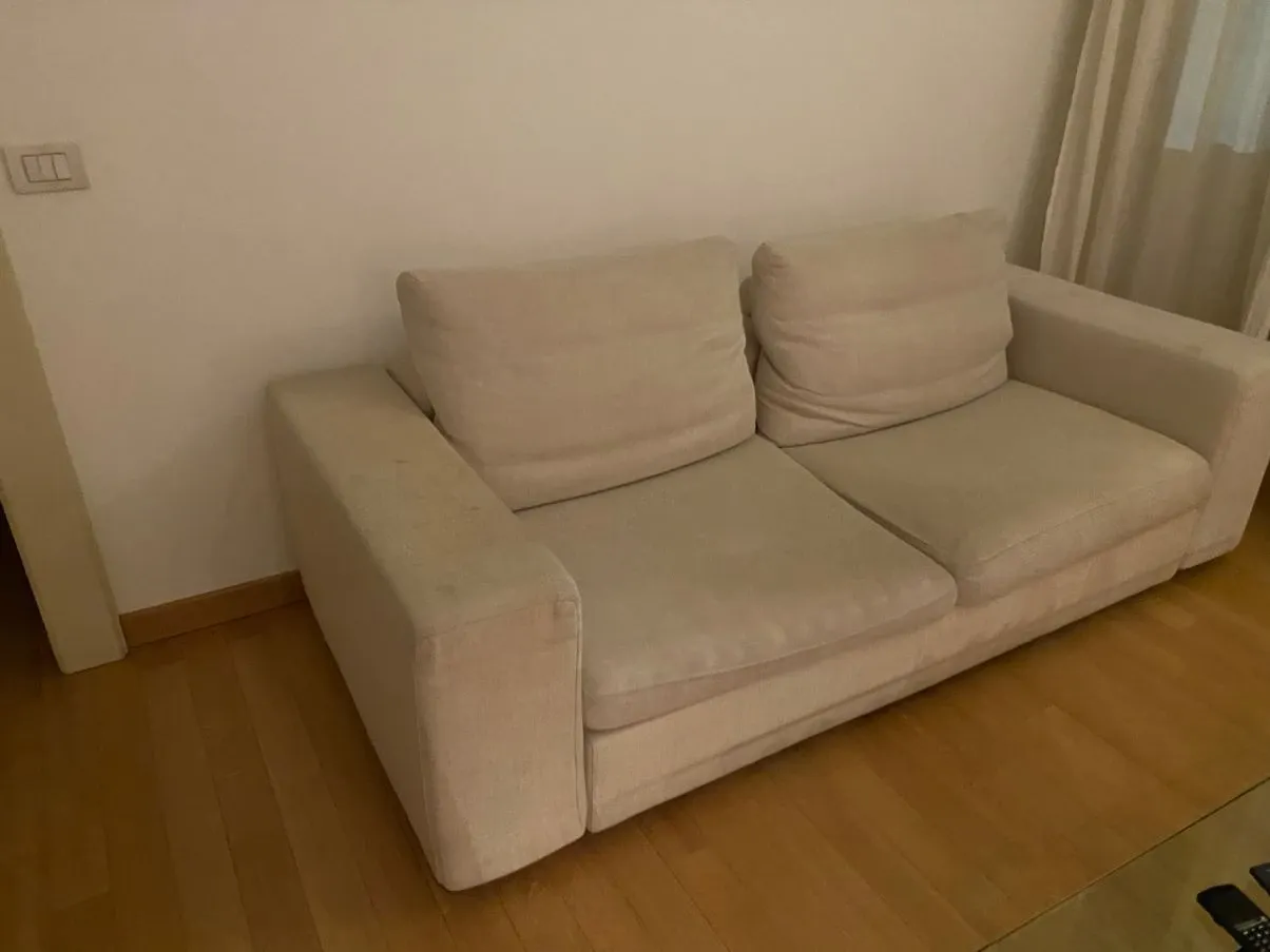 Divano 2 posti Groundpiece in cotone beige, Flexform | Deesup