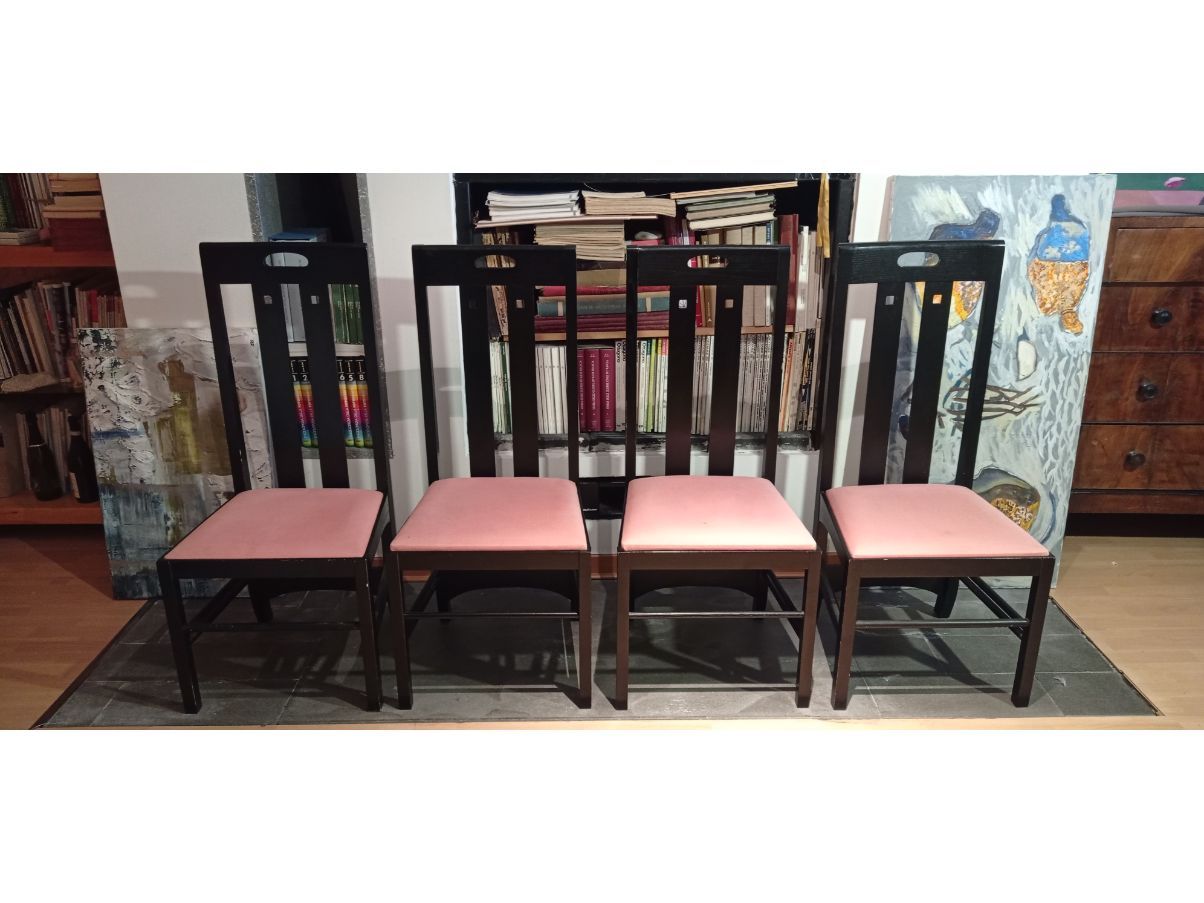 Set of 4 vintage High Ingram chairs (1980s), MDF Italia | Deesup