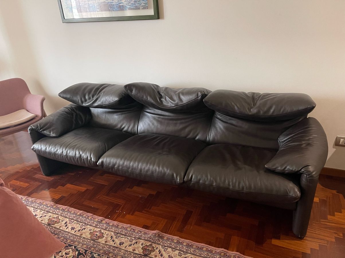Divano Maralunga 3 posti in pelle, Cassina | Deesup