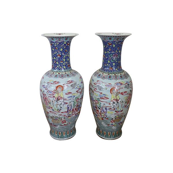 Set 2 vasi vintage in porcellana decorata (anni '50), | Deesup