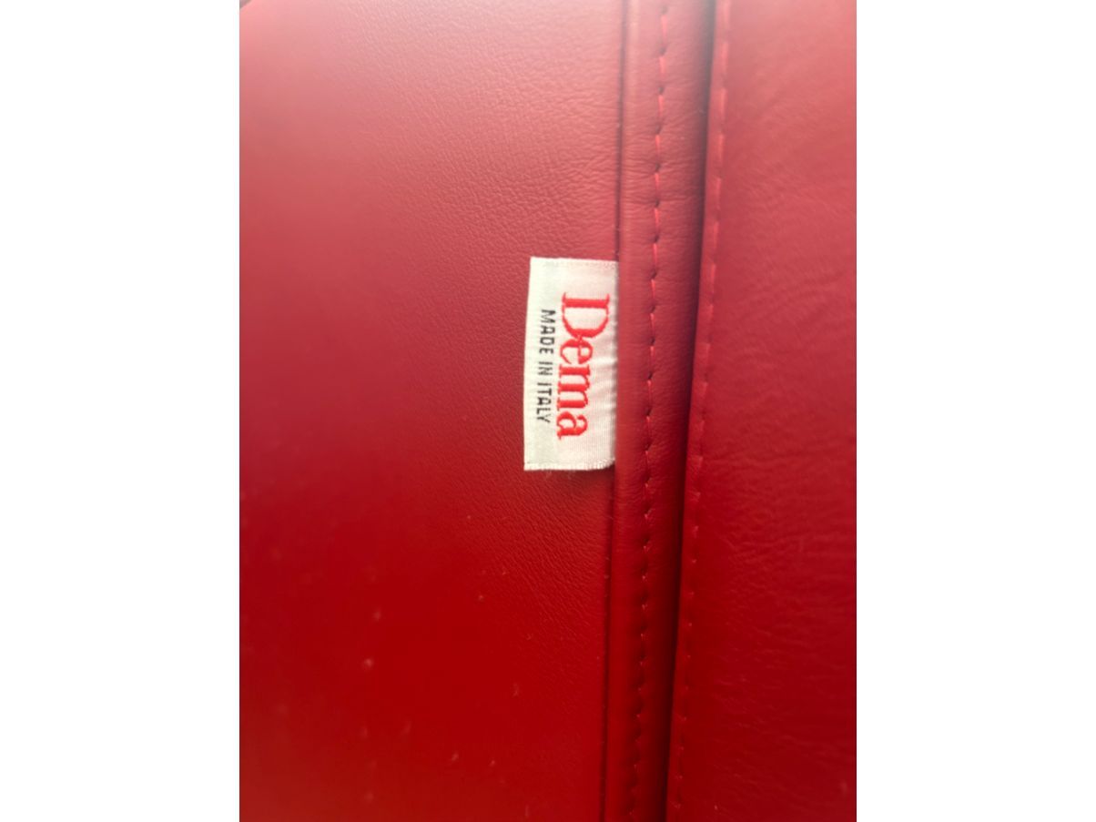 Red leather modular sofa, Dema | Deesup