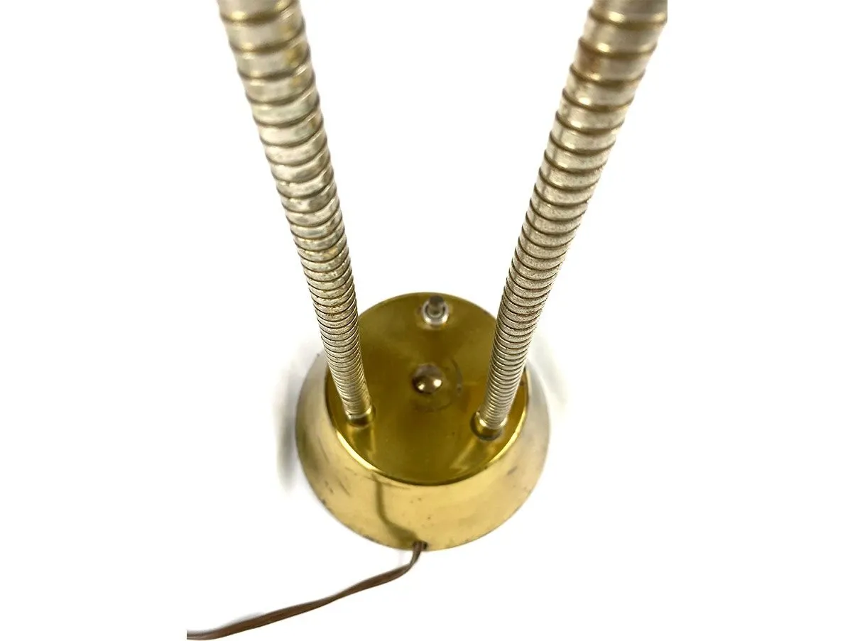 Vintage lamp with 2 adjustable brass diffusers (1960s), | Deesup