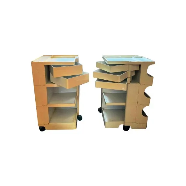 Set of 2 Boby container trolleys with wheels (white), Bieffe | Deesup