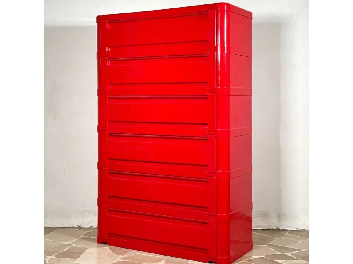 Red Shoe Cabinet 10 Tier 50 Pair Stackable Shoe Rack Red Plastic Metal