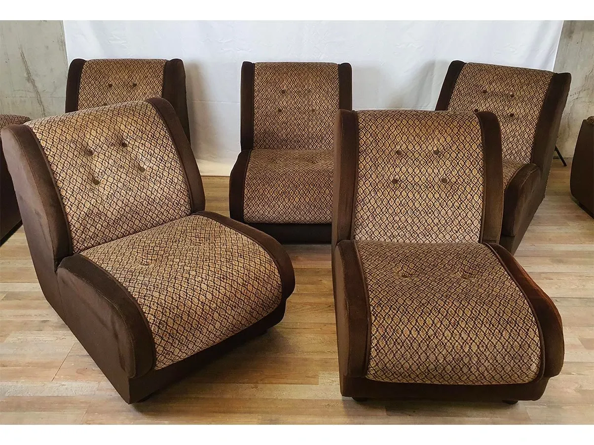 Vintage modular sofa with stereo speakers (1970s), | Deesup