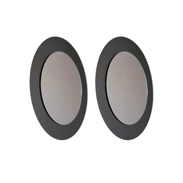 Set 2 specchi oblò vintage in vetro (anni '70), | Deesup