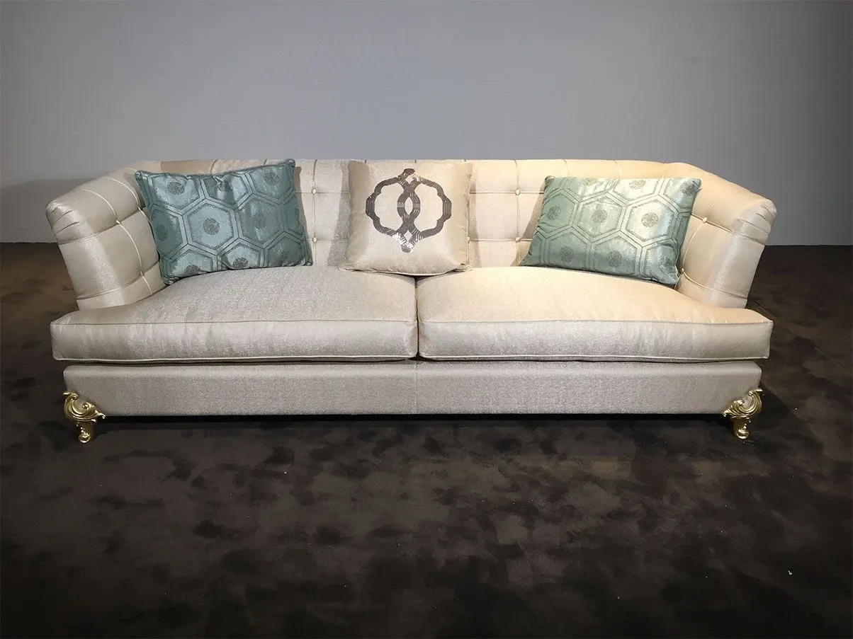 Divano 3 posti King con cuscini tessuto (bianco), Bruno Zampa | Deesup