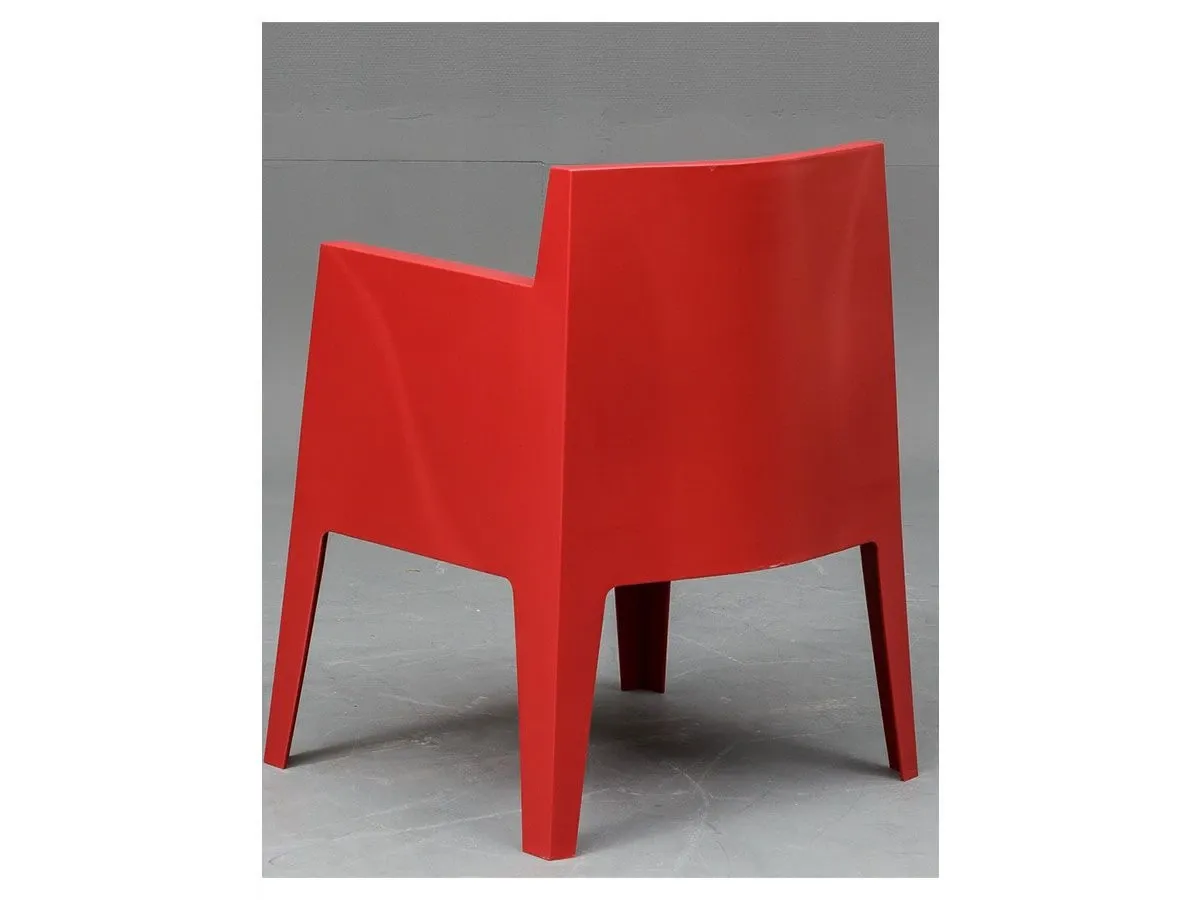 Set of 2 Toy monobloc armchairs for outdoors (red), Driade | Deesup