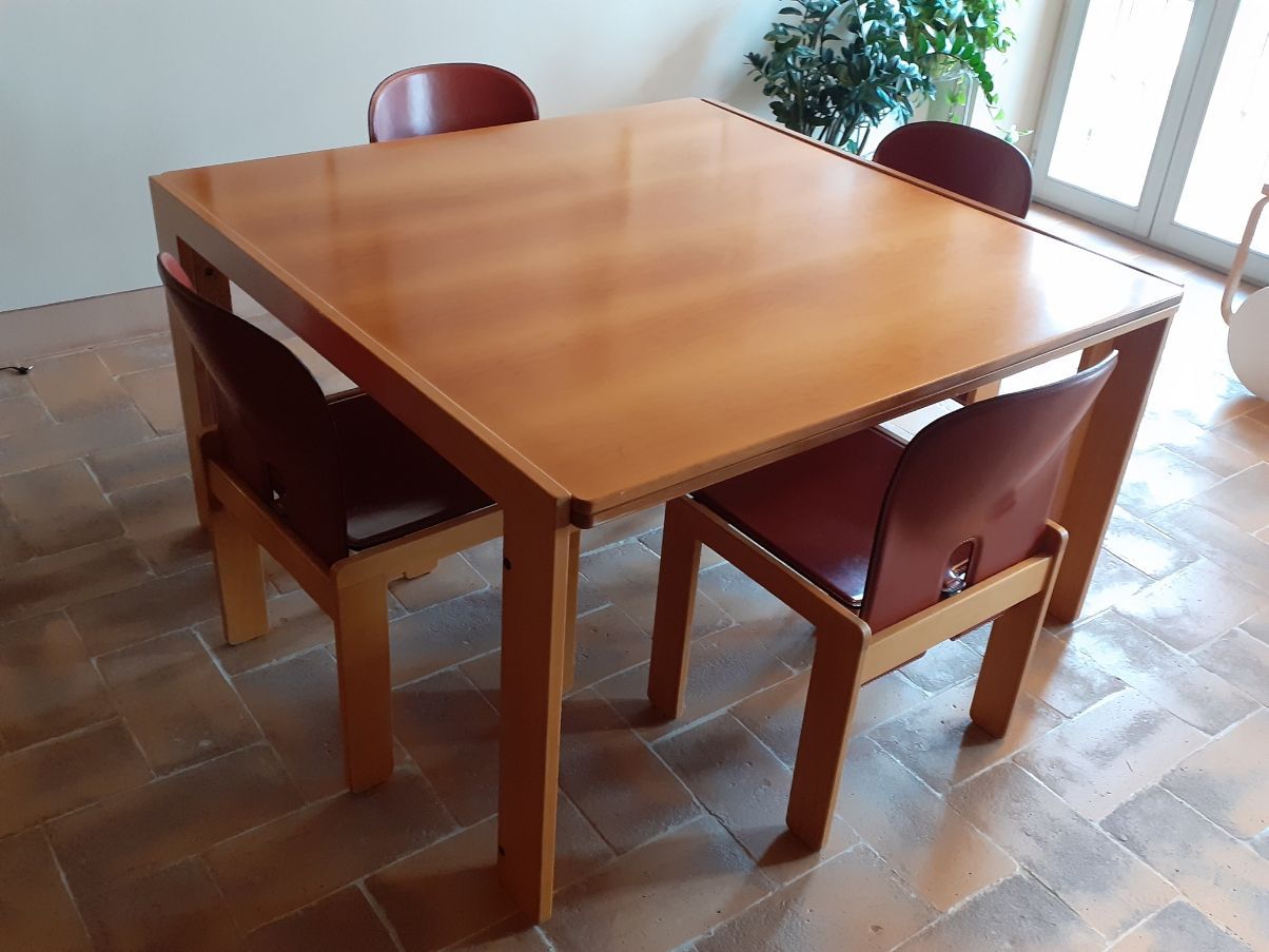 Vintage extendable square table (1980s), | Deesup