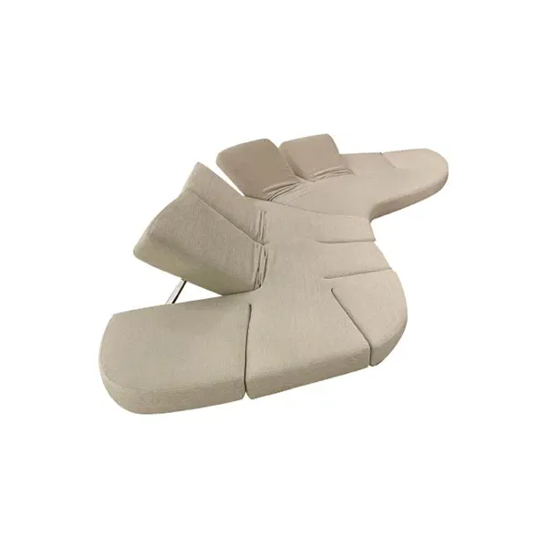 Flap sofa with movable elements in fabric (white), Edra | Deesup