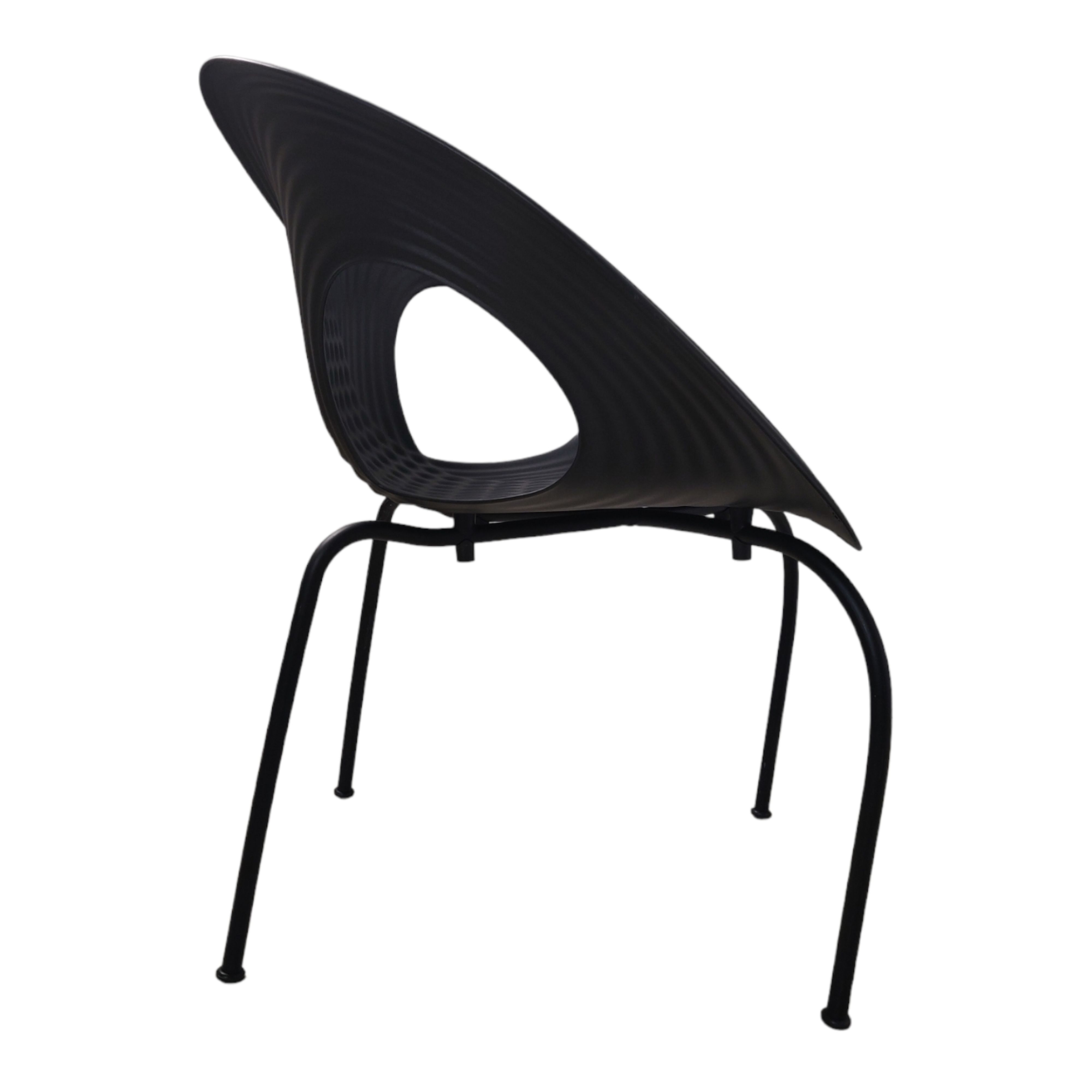 Set of 4 black Ripple Chairs, Moroso | Deesup