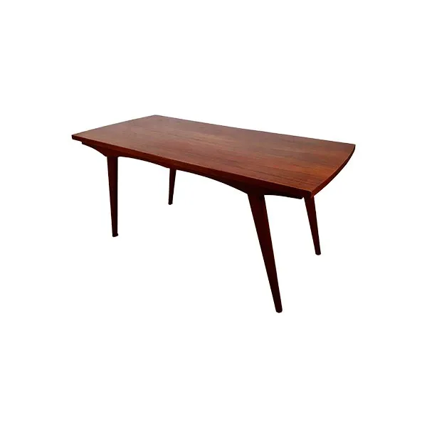 Vintage Brown Wood Dining Table (1950s), | Deesup