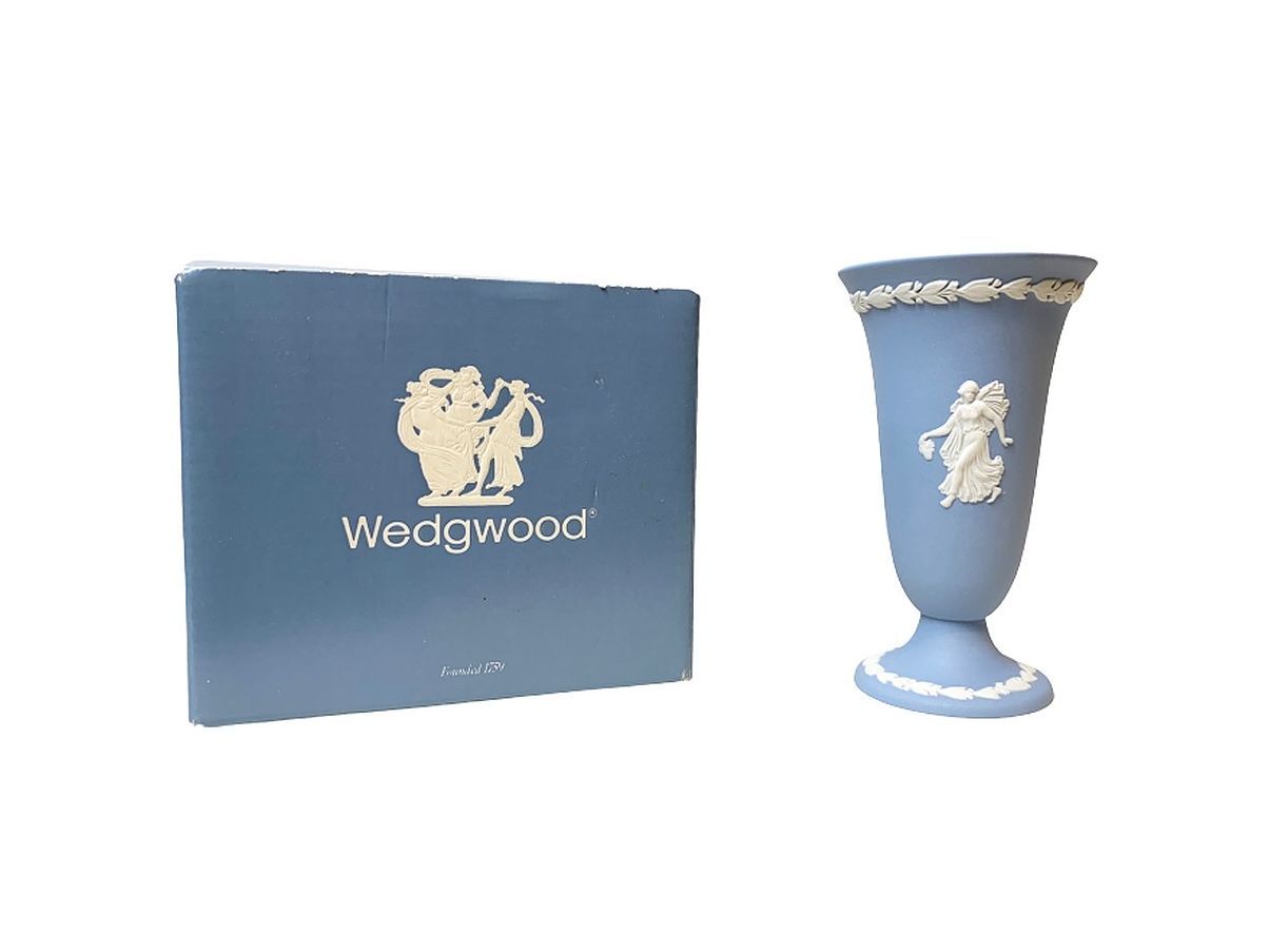 Blue Jasper Ware Vase, | Deesup