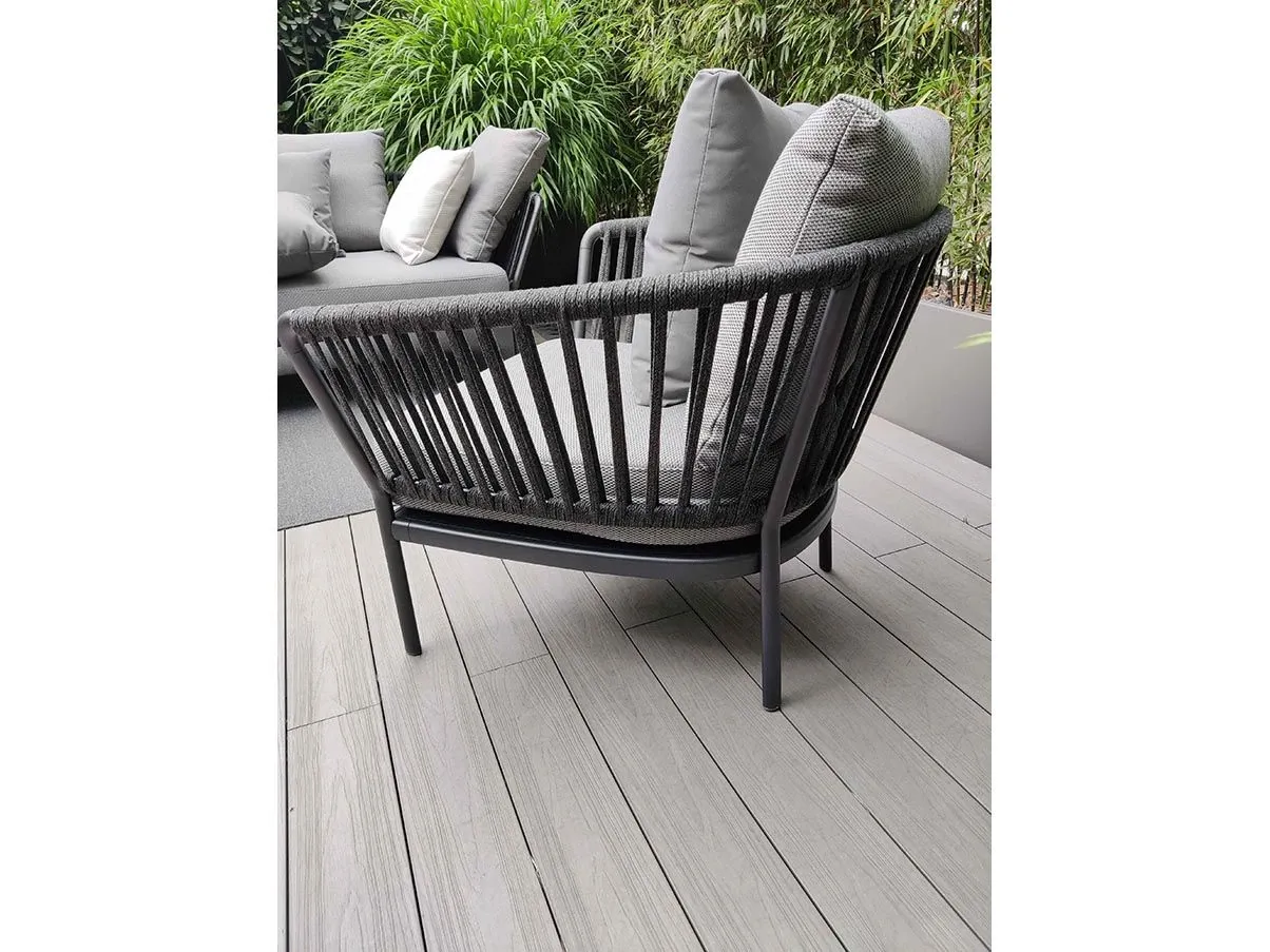 Poltrona Ria per esterni alluminio verniciato (grigio), Fast | Deesup