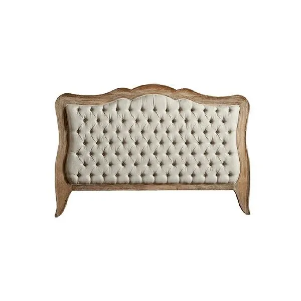 Testiera letto King size in legno e cotone, Design By Us | Deesup