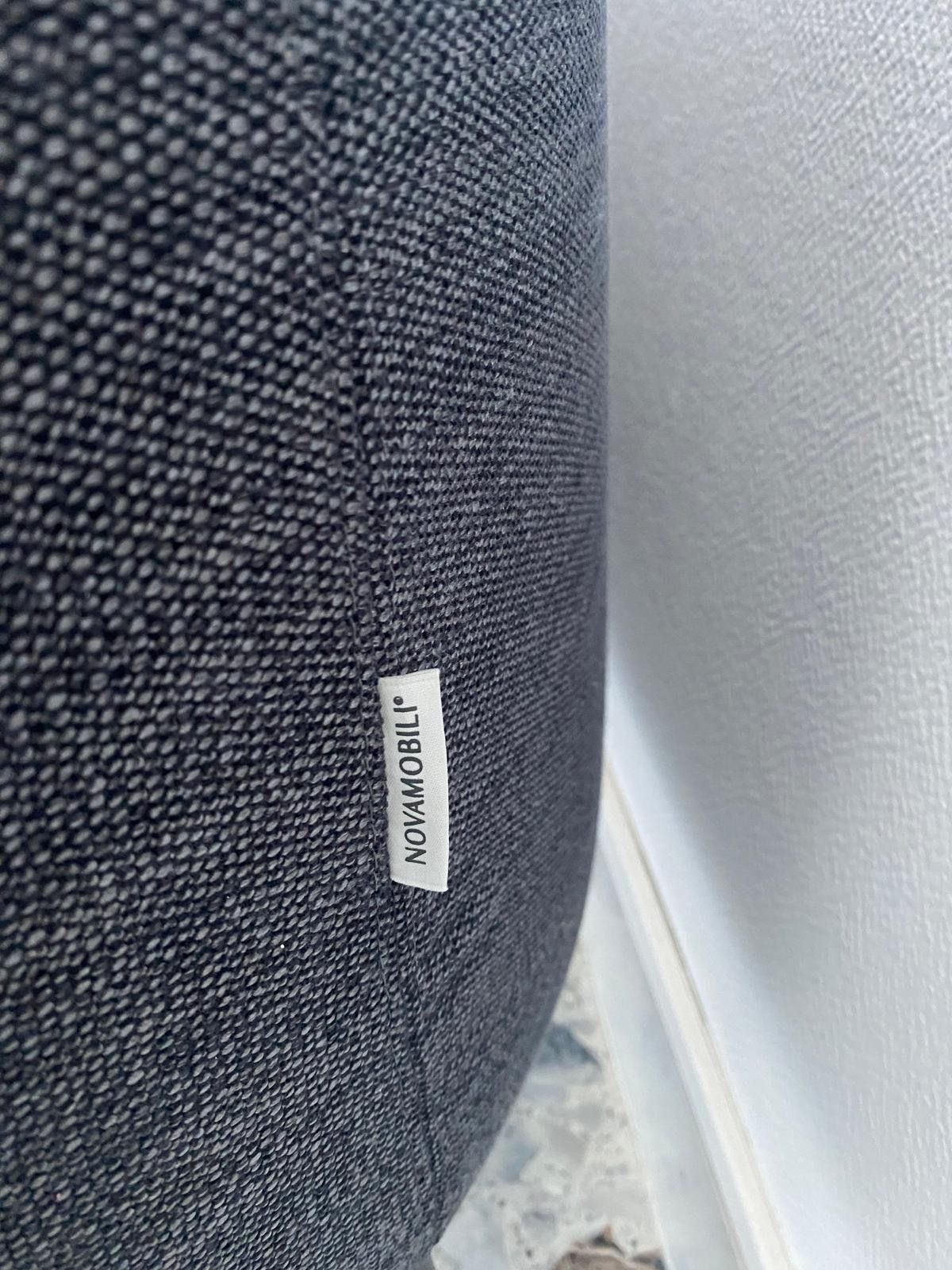 3 Seater Velvet Sofa in Grey Fabric, Novamobili | Deesup