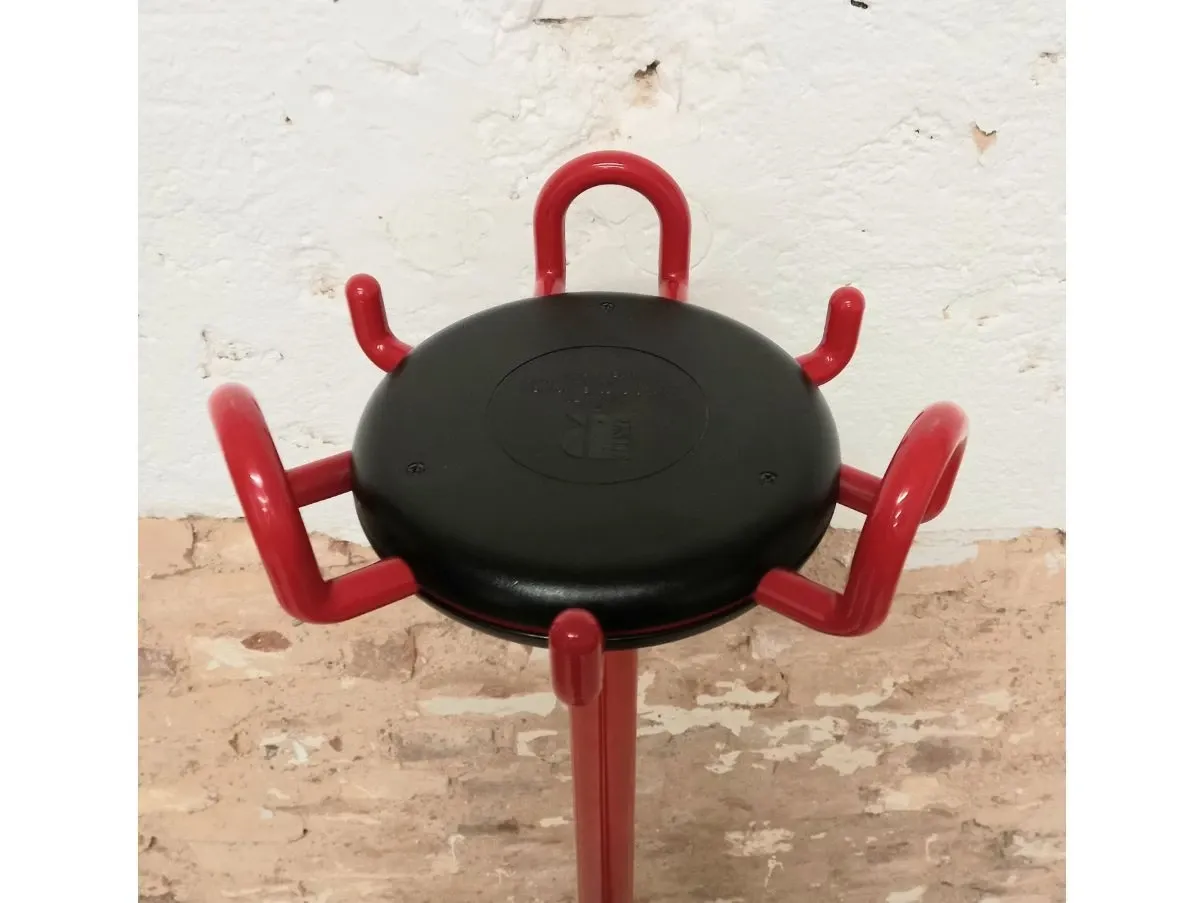 Red vintage coat rack (1980s), Rexite | Deesup