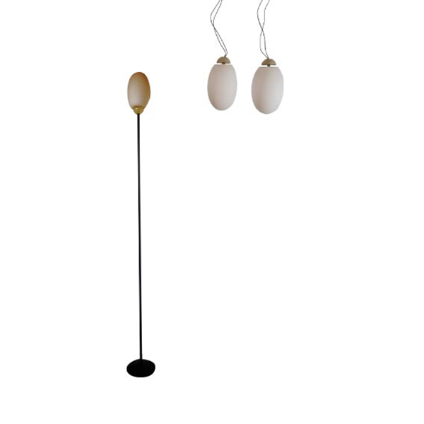 Set lampada e 2 a sospensione Brera Achille Castiglioni Set lampada e 2 a sospensione Brera Achille Castiglioni