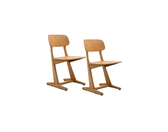 Set 2 1930s school chair, | Deesup