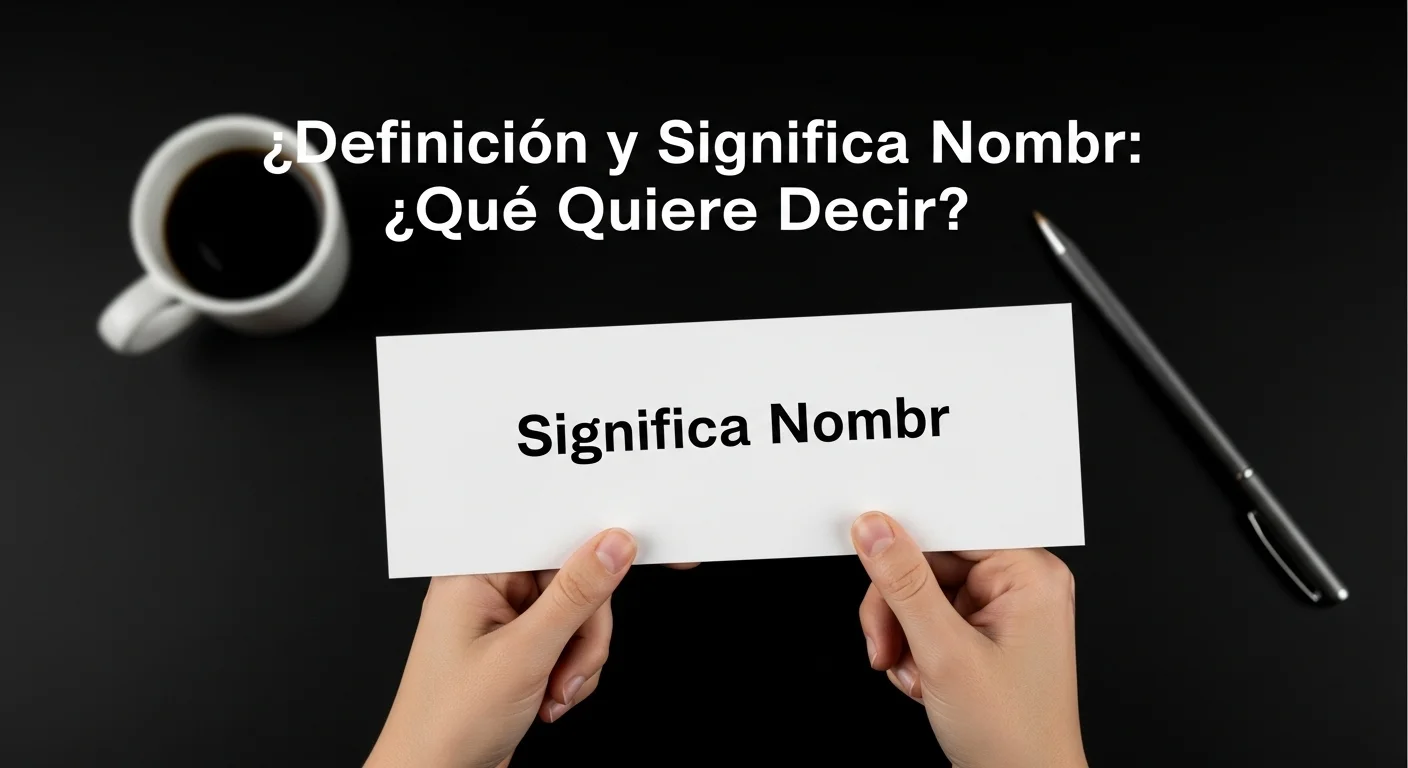¿Qué Significa 'Nombr'? El Fascinante Origen de Tu Identidad