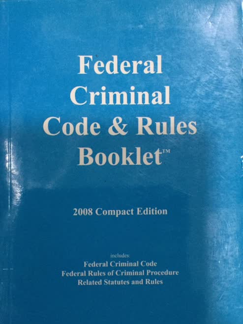 Federal criminal code & rules booklet