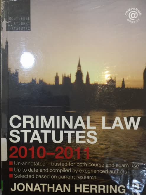 Criminal law statutes 2010-2011