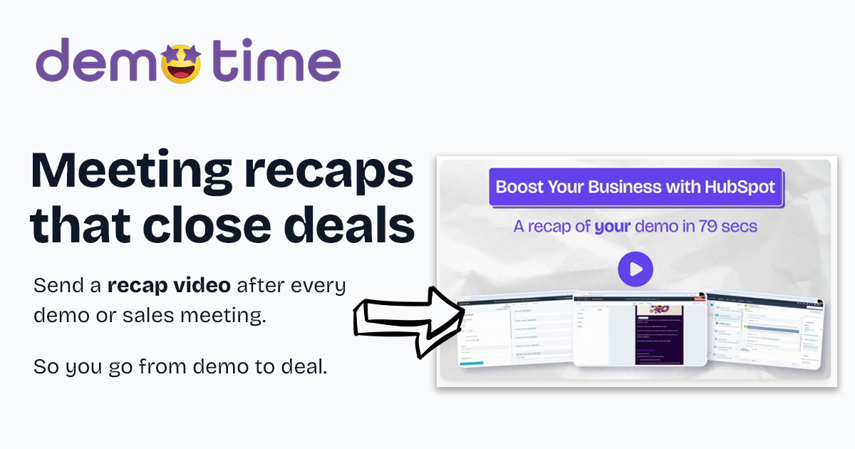 DemoTime: meeting recaps that close deals.