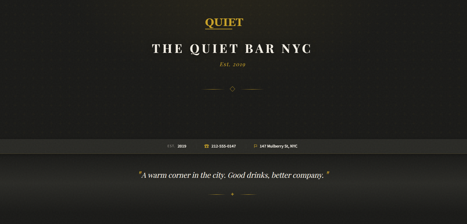 Quiet Bar | Astro