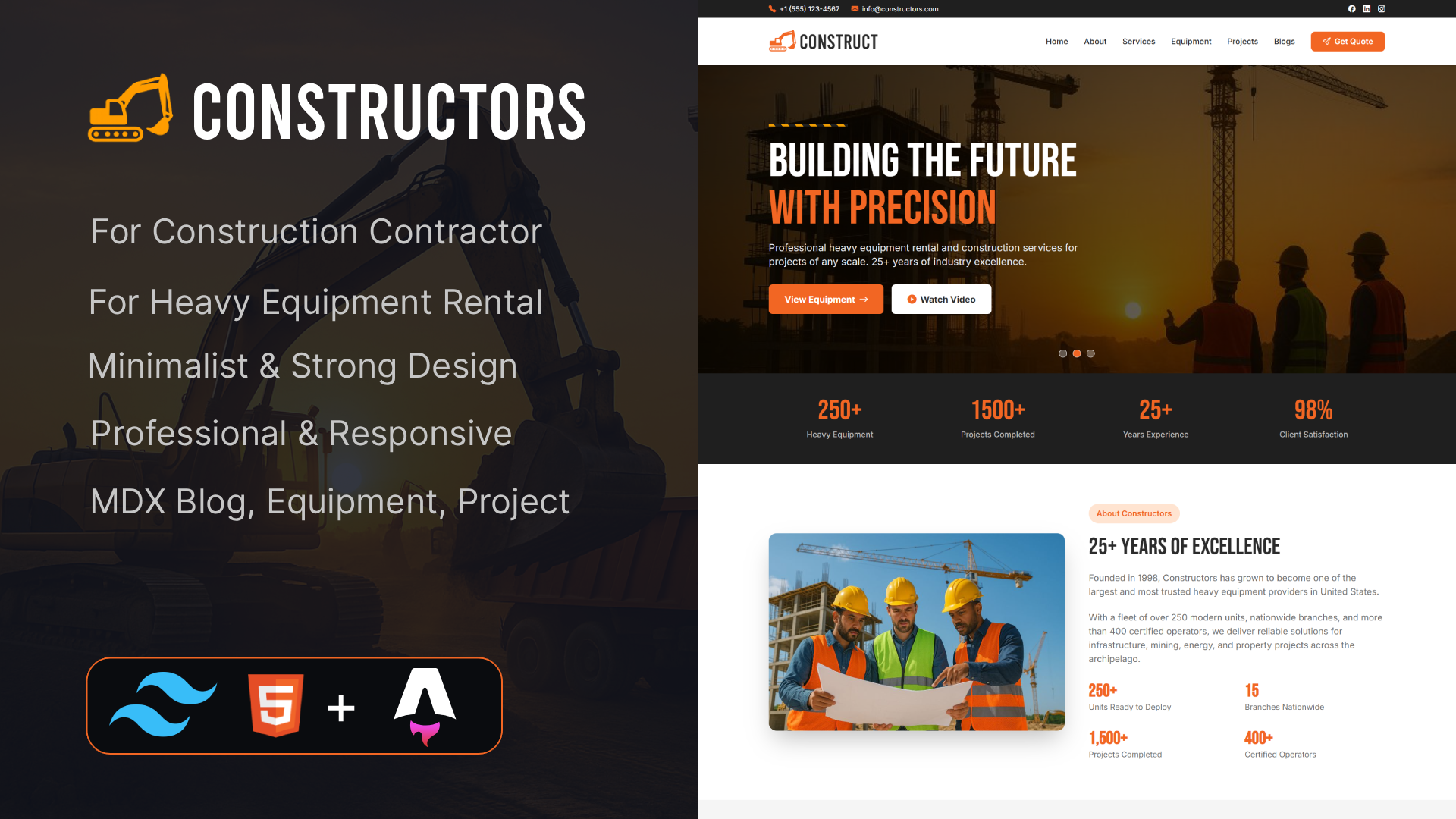 Constructors - Construction Website Template | Astro