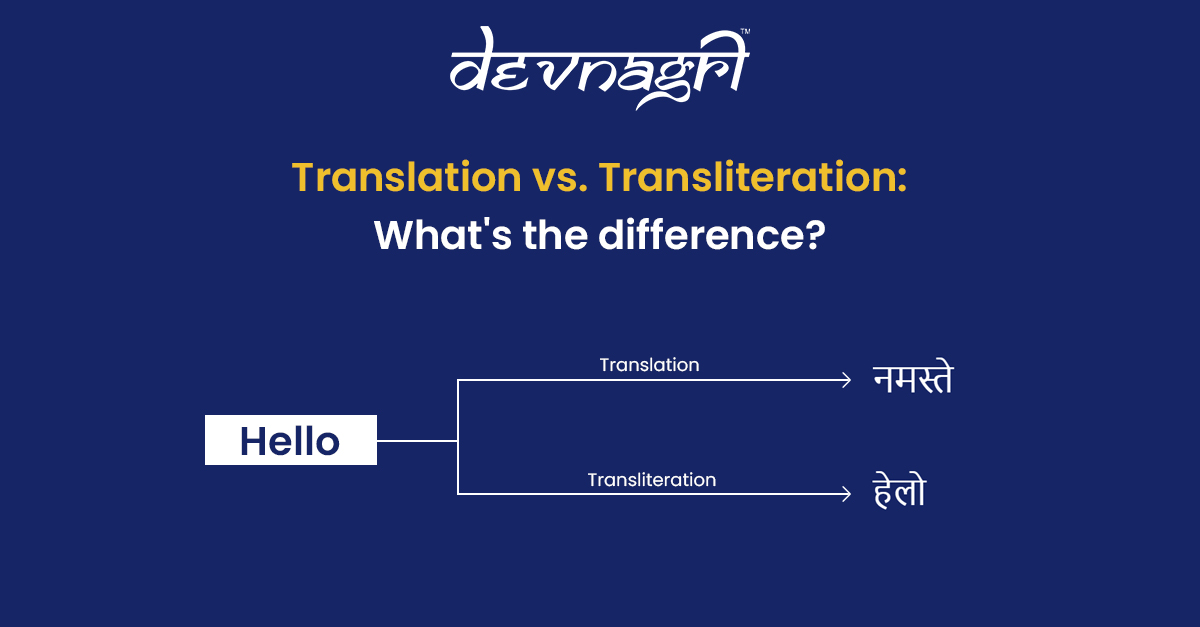 Translation vs Transliteration: What's the difference? - Devnagri