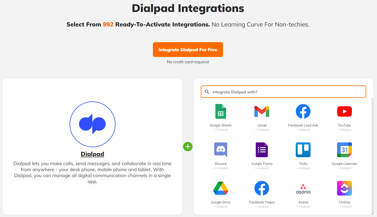 Integrately: 8 Million+ Ready Automations For 850+ Apps | Dialpad