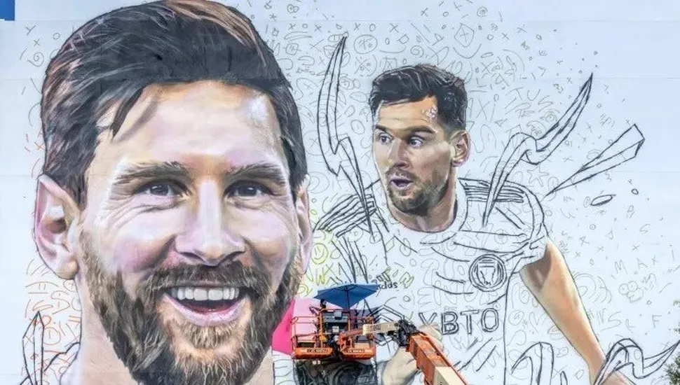 En Miami llevaron a cabo un mural en honor a Lionel Messi