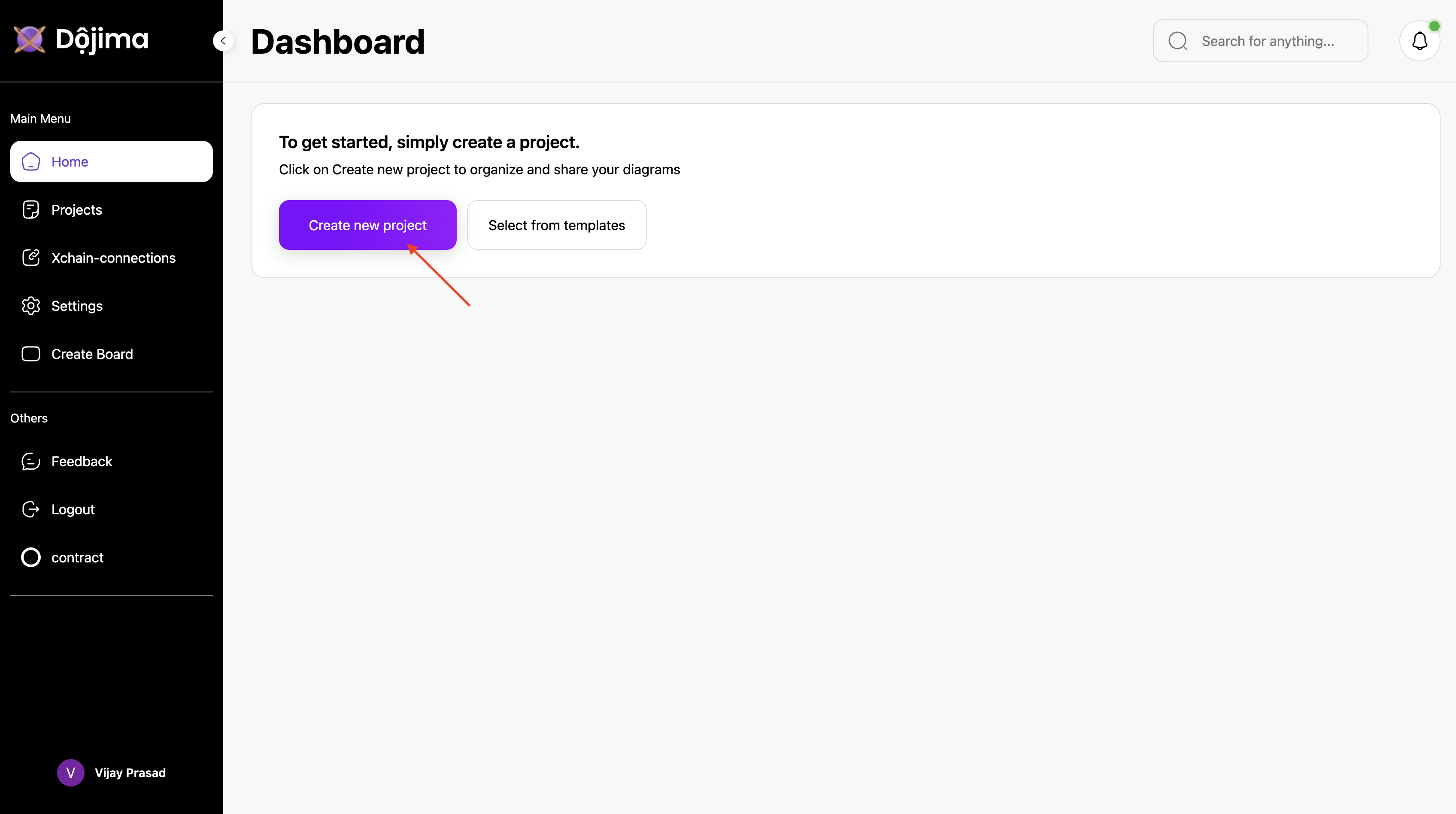 Create New Project - Dojima Docs Create New Project - Dojima Docs