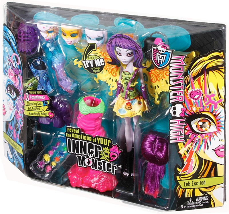 Monster High Generation 1 Inner Monster Shivering Sad, Eek Excited and ...