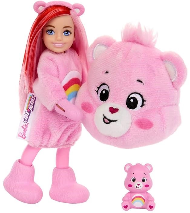 Barbie 2024 Cutie Reveal Series 8 Care Bears Cheer Bear Chelsea