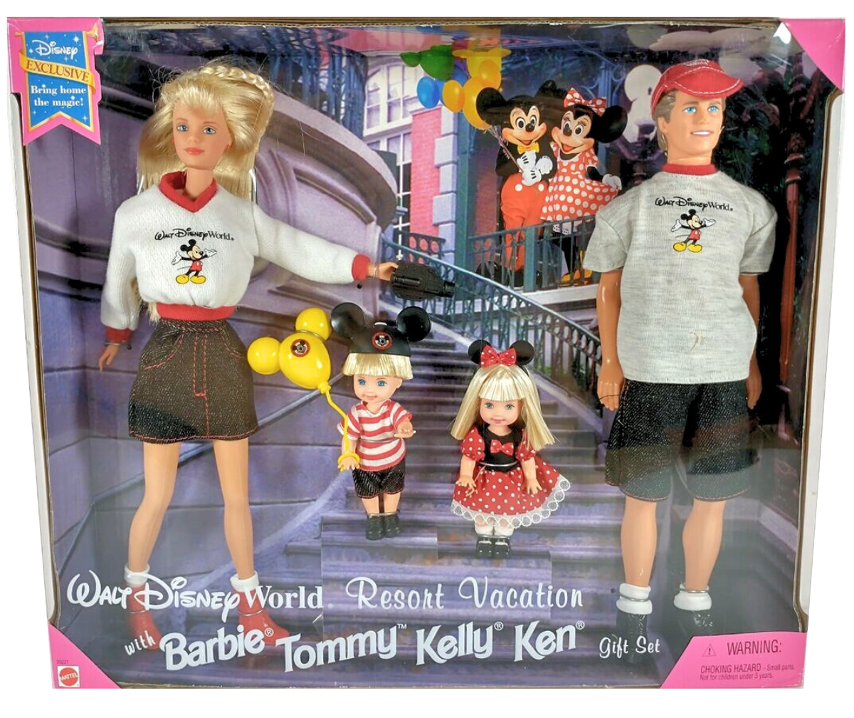 Barbie 1998 Walt Disney World Resort Vacation Barbie Tommy Kelly Ken