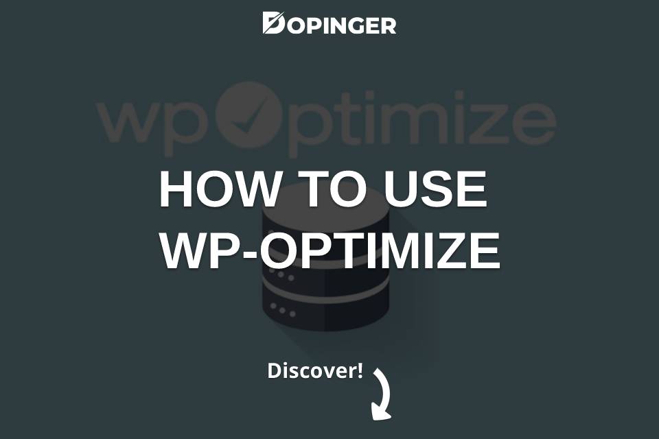 How to Use WP-Optimize (a Brief Guide) - Dopinger