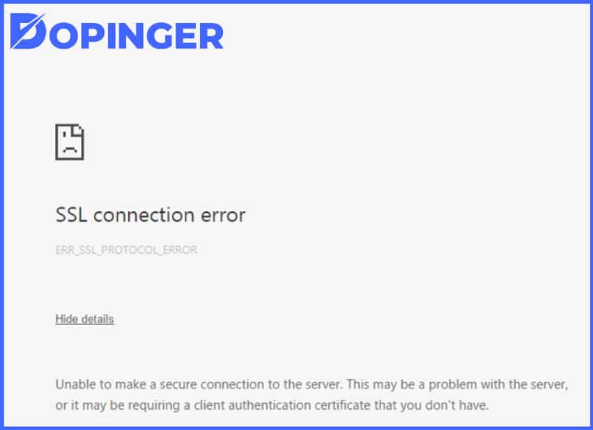SSL Connection Error: How to Solve It - Dopinger Blog