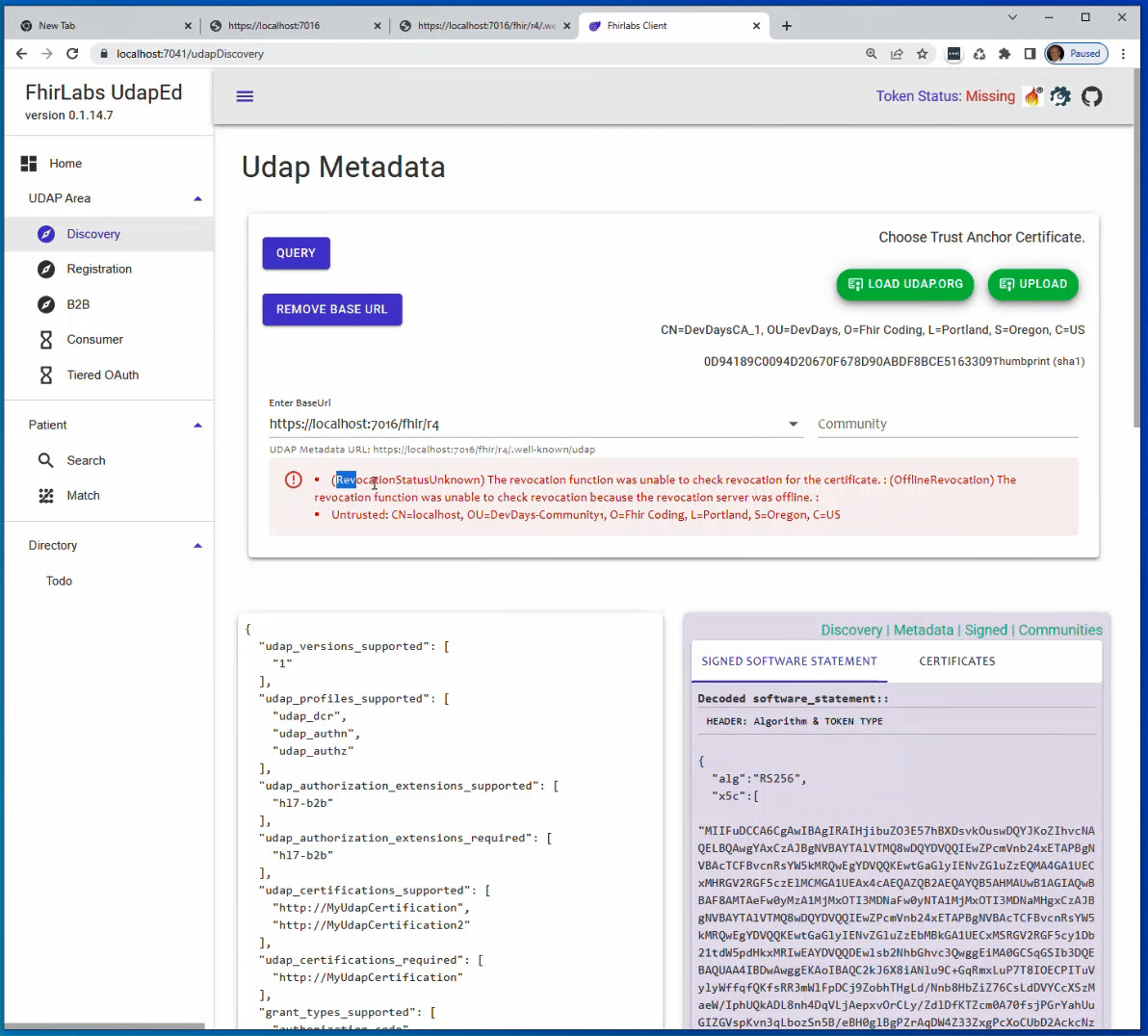 GitHub - JoeShook/udap-dotnet-tutorial: Set up a local UDAP playground, which includes a FHIR ...