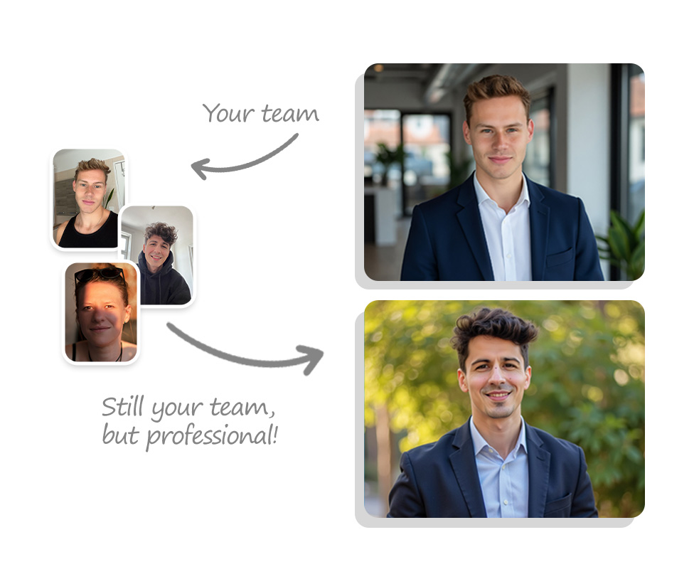 Professional Company & Team Headshots with AI