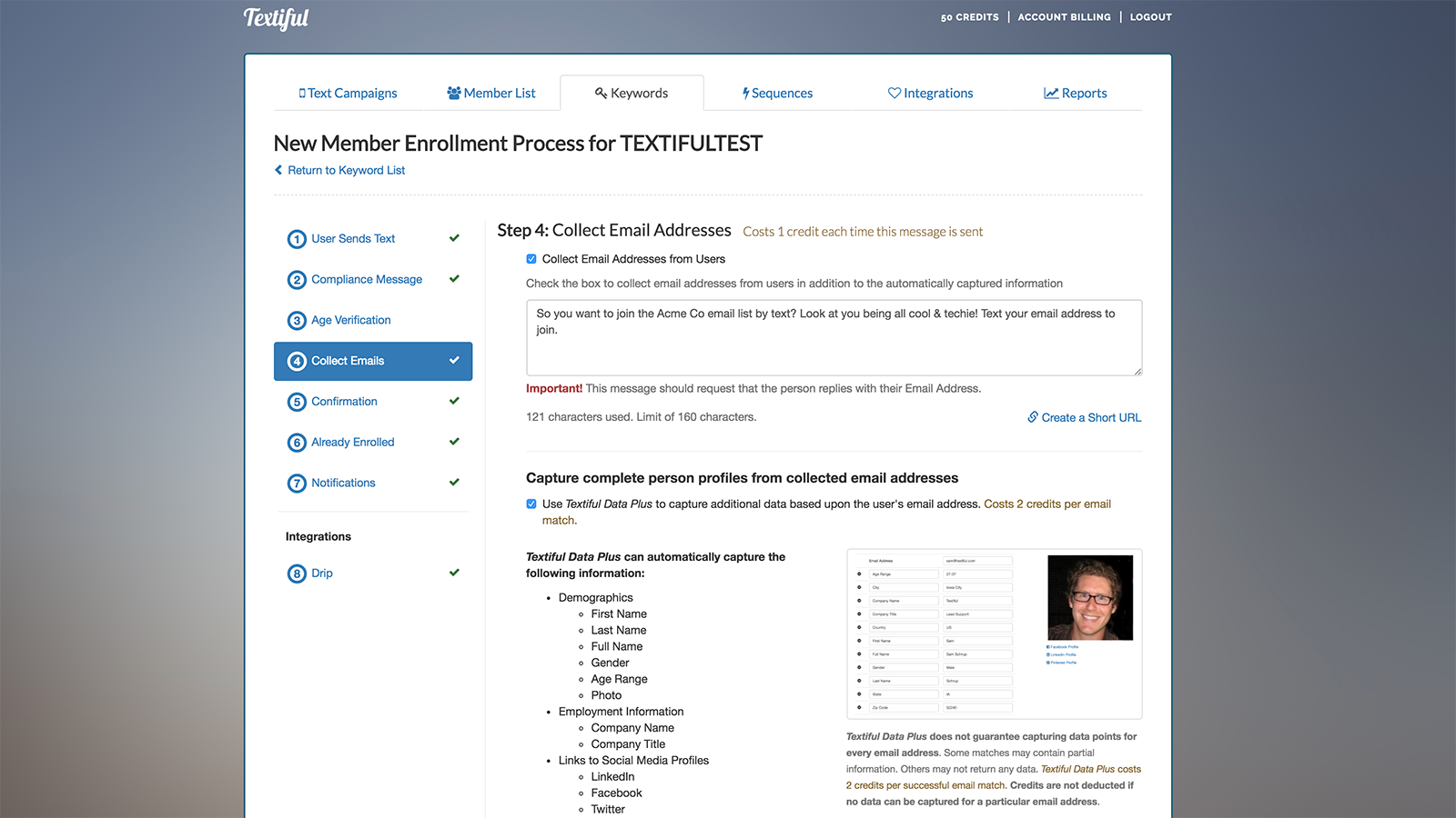 Textiful | Drip Integrations