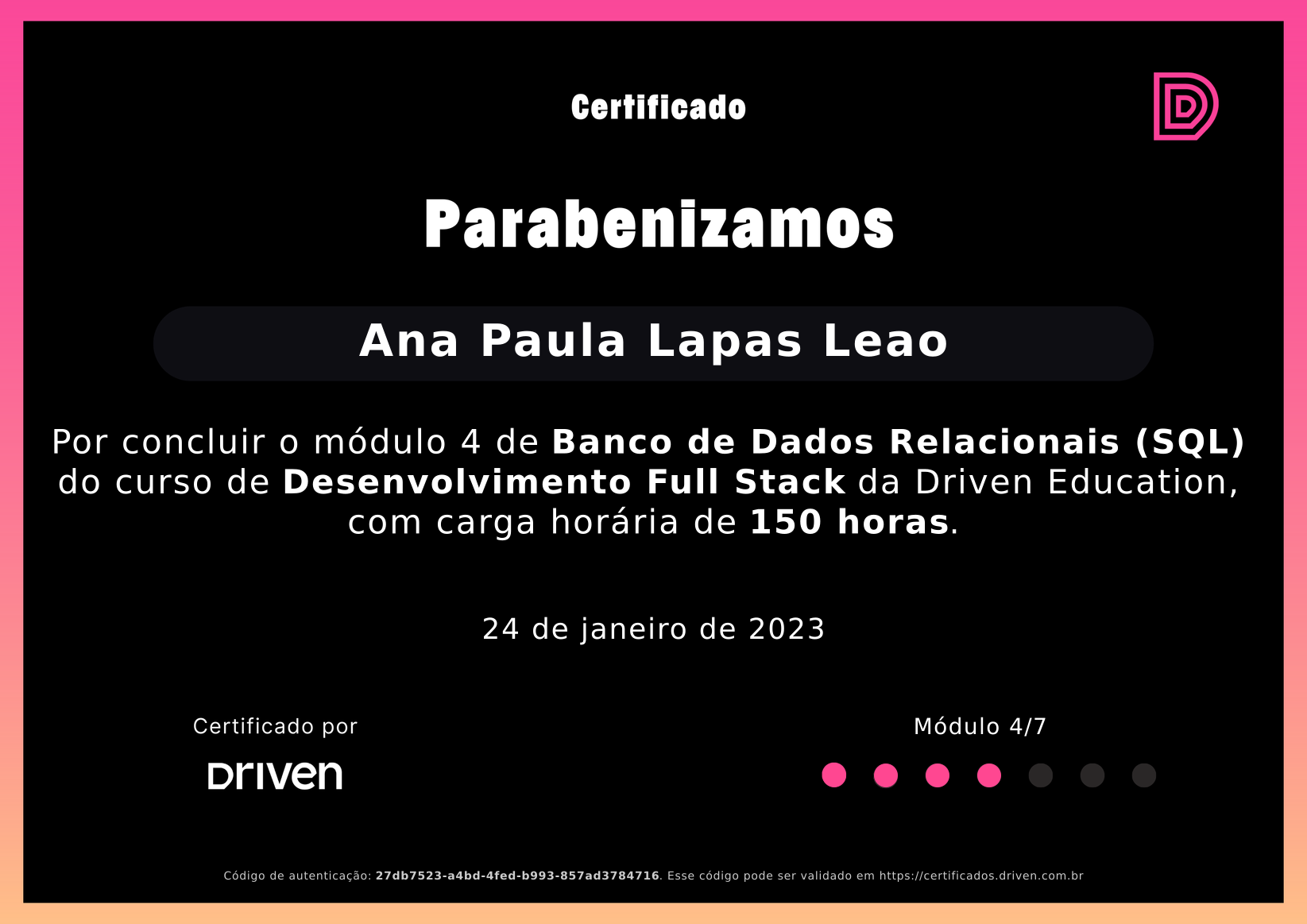 Ana Paula Leão - Software Engineer, FullStack Developer, Backend Developer | LinkedIn