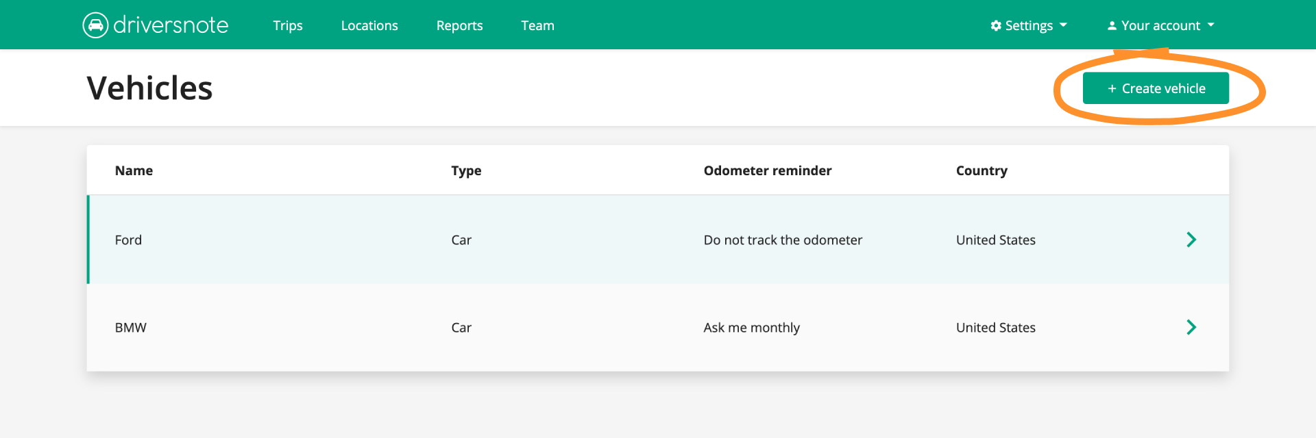 How to add a new vehicle - Driversnote Knowledge Base