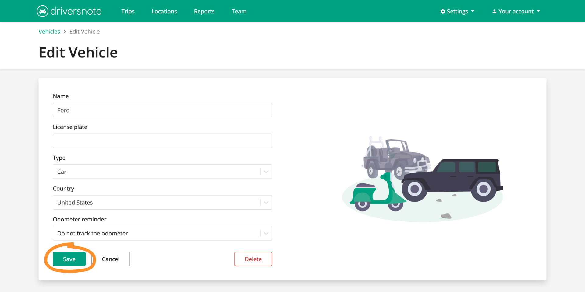 How to edit a vehicle - Driversnote Knowledge Base